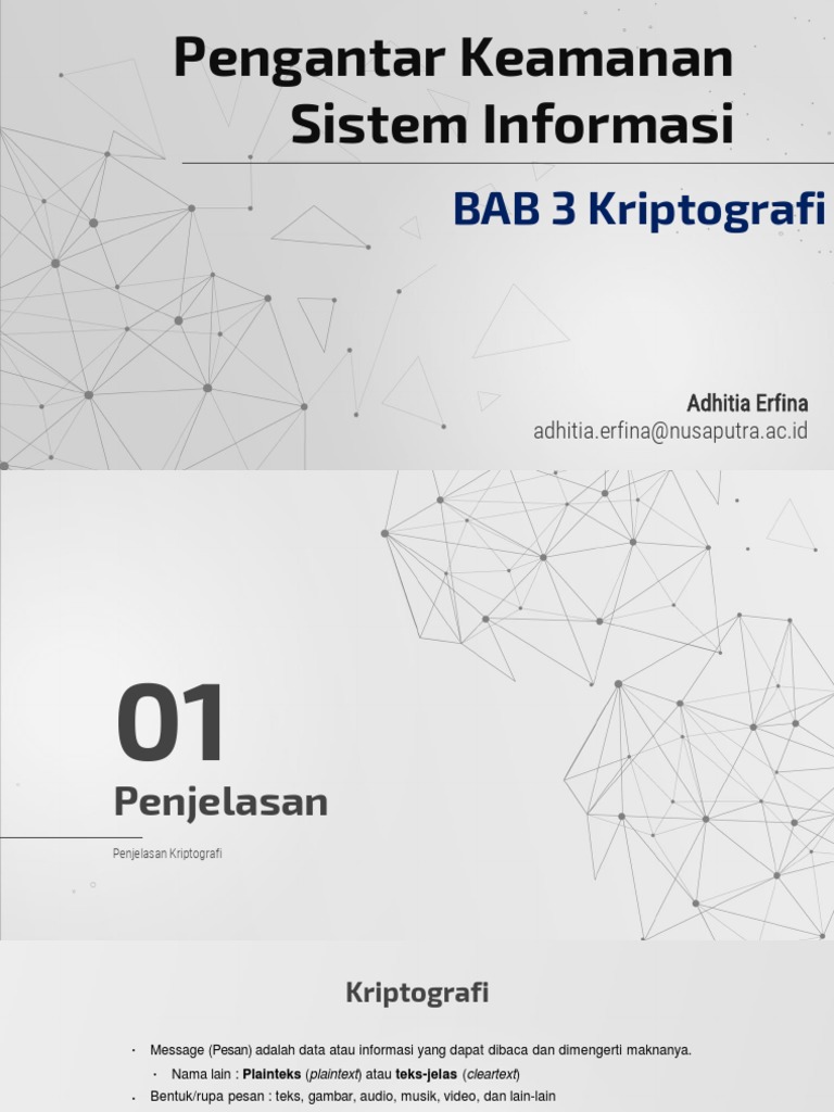 BAB 3 Kriptografi | PDF | Metode & Bahan Ajar