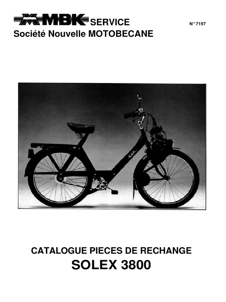 Catalogue Solex 3800 | PDF | Carburateur | Technologie des véhicules