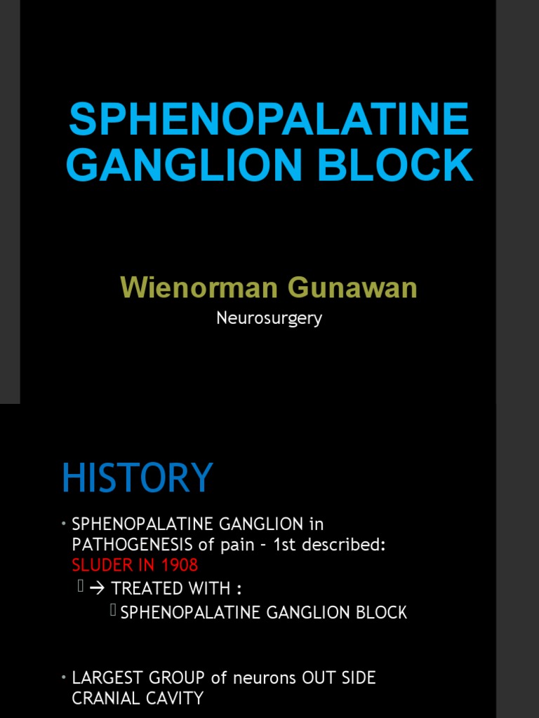 Sphenopalatine Ganglion Block | PDF | Nervous System | Neuroanatomy