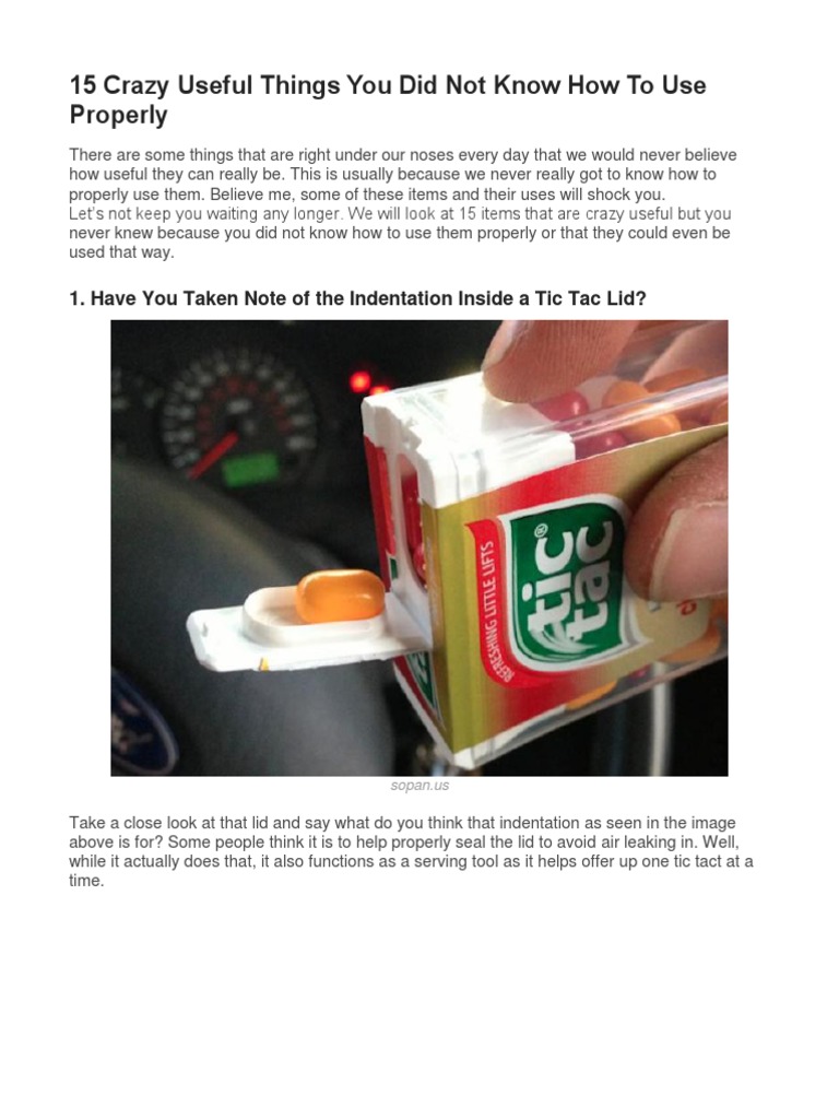 Two Surprising Uses for Everyday Items | PDF | Foods | Nature