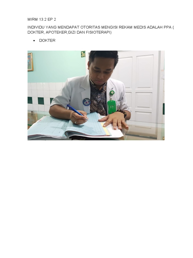 MIRM 13.2 EP 2 PPA Peran Dokter Apoteker Gizi Fisio | PDF