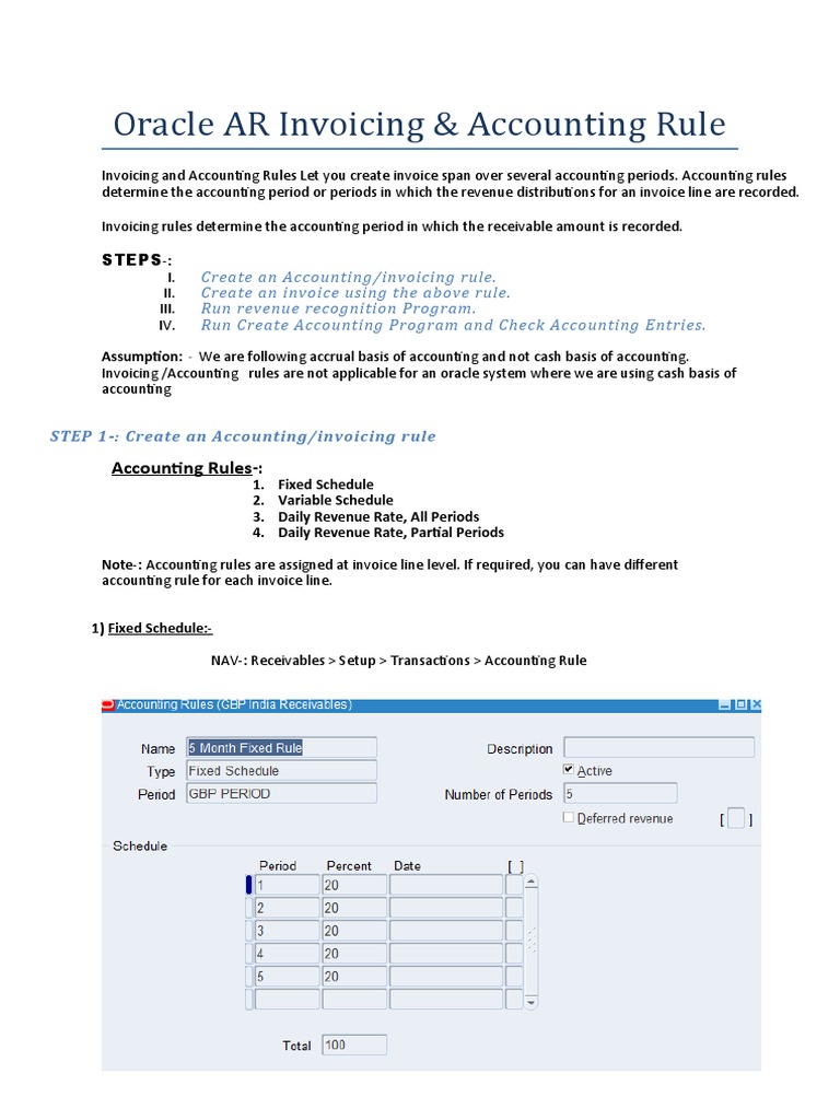 Oracle AR Invoicing & Accounting Rule | Download Free PDF | Revenue ...