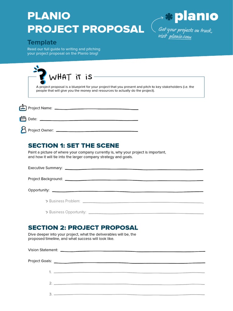 Planio Project Proposal Template | PDF