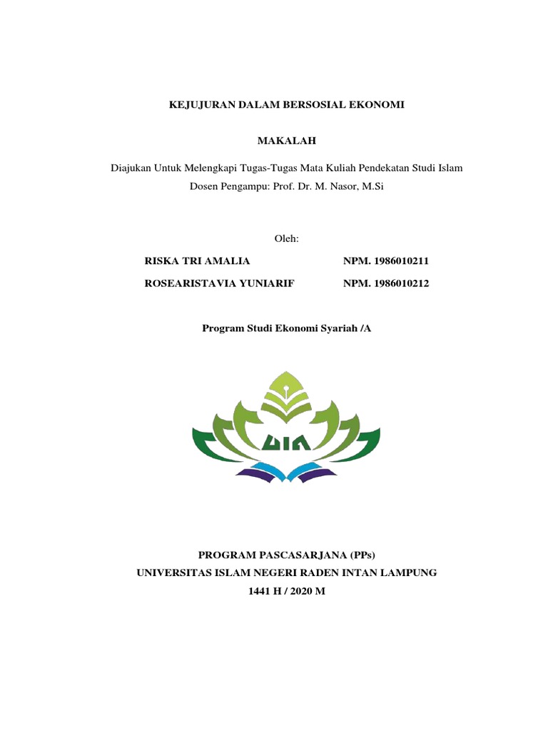 Riska Tri Amalia Dan Rosearistavia Yuniarif - Makalah Pendekatan Studi ...