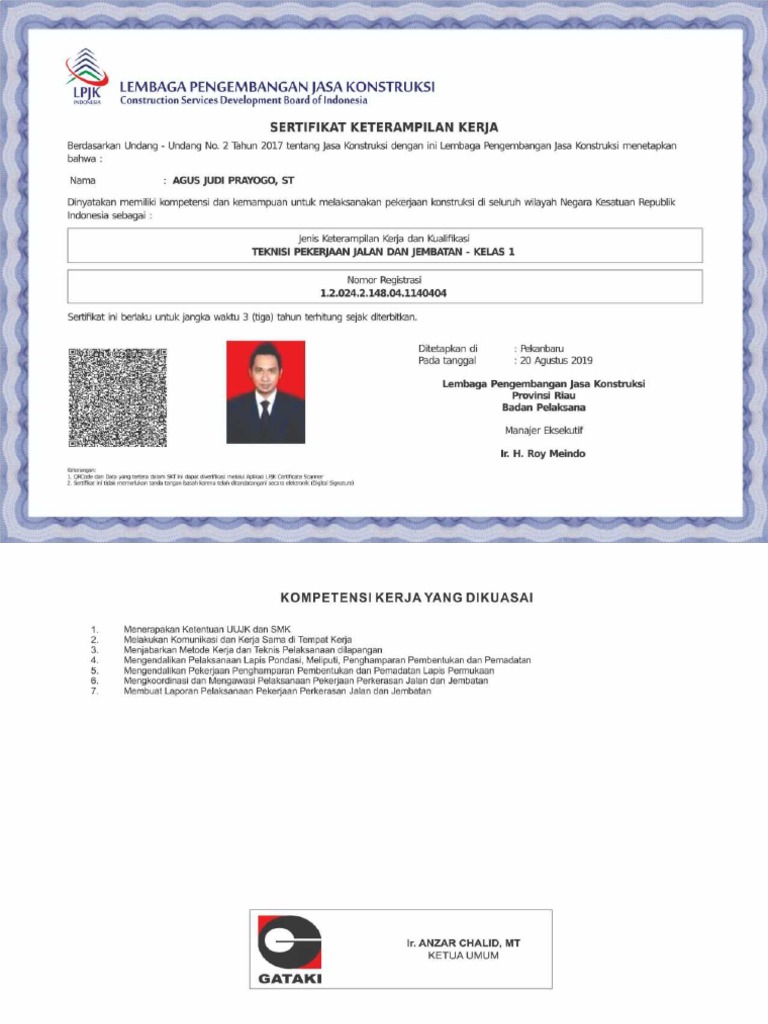 2.agus Judi SKT Teknisi Pekerjaan Jalan Dan Jembatan | PDF