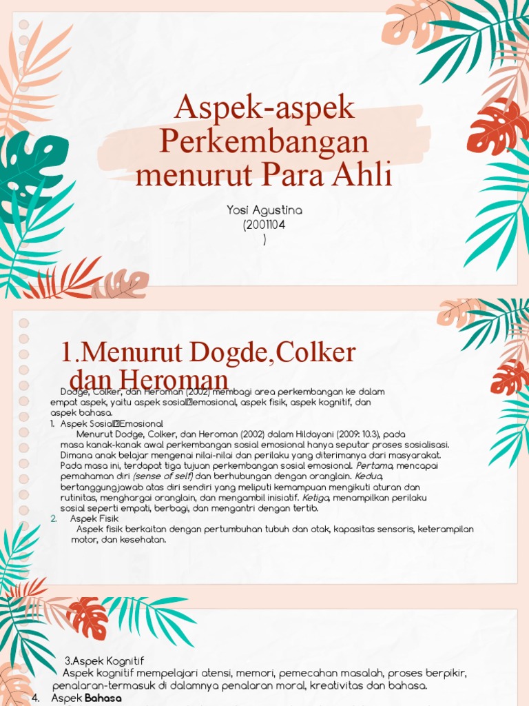 Aspek-Aspek Perkembangan | PDF