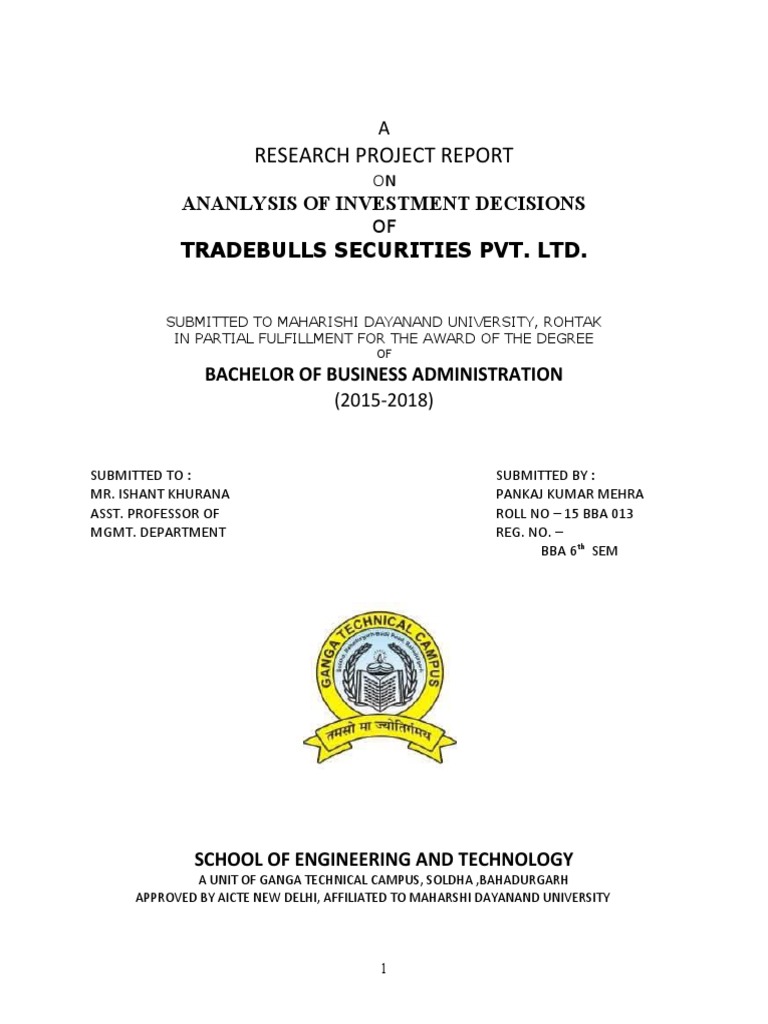 Project Pankaj Mehra | PDF | Credit Rating | Bonds (Finance)