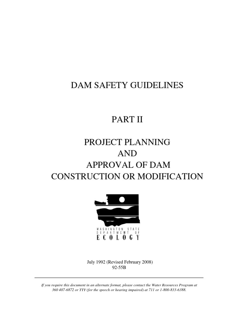 Dam Safety Guidelines: July 1992 (Revised February 2008) 92-55B | PDF ...
