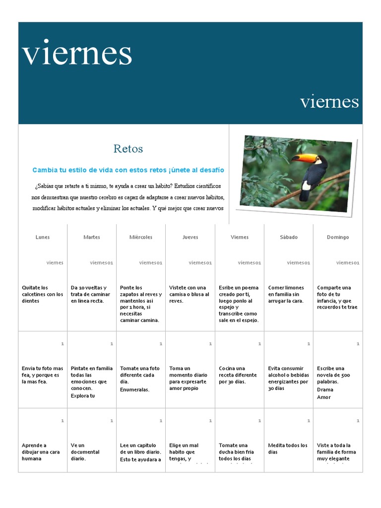 Retos Mes Mayo | PDF