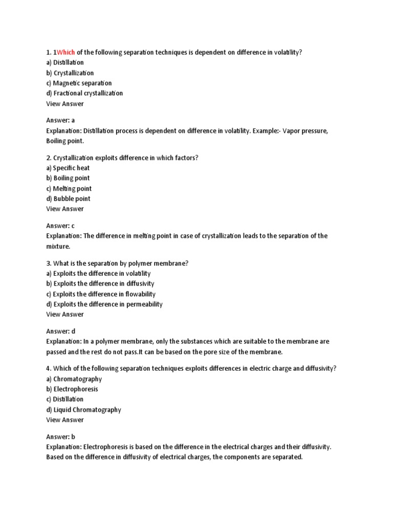 Understanding Key Concepts in Separation Processes Through Multiple ...