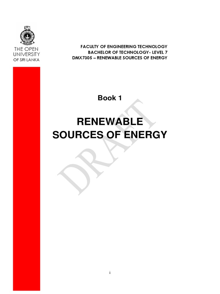 Renewable Sources of Energy Book | PDF | Fuels | Energy Development