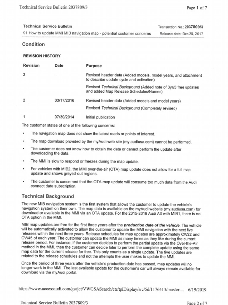 Audi Map Updates | PDF
