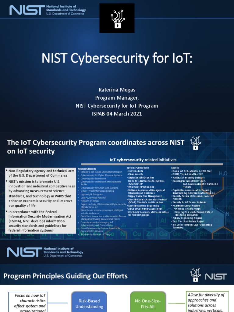 NIST Cybersecurity For IOT | PDF | Internet Of Things | Computer Security