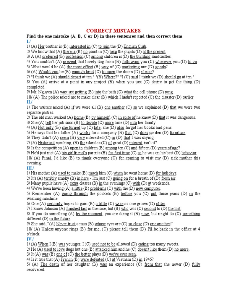 Correct Mistakes | PDF | Sports