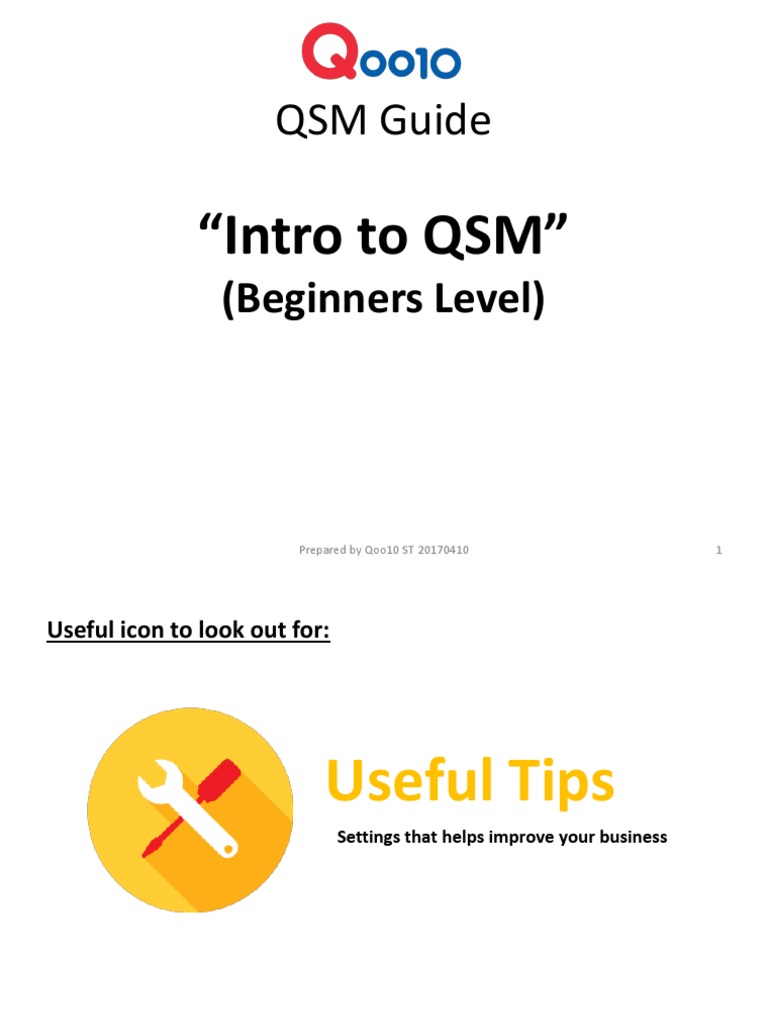 An Introduction to the Qoo10 Sales Manager (QSM) Platform: A Guide for Beginners | PDF | Menu ...