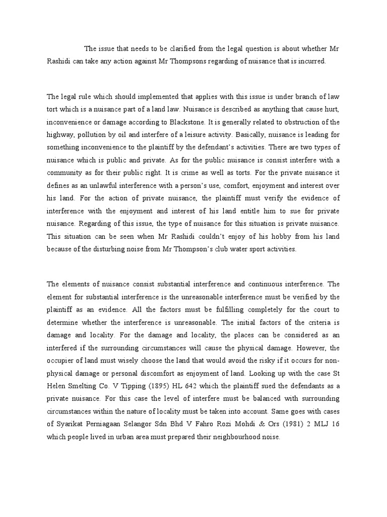 ILAC Law 245 | PDF | Nuisance | Public Law