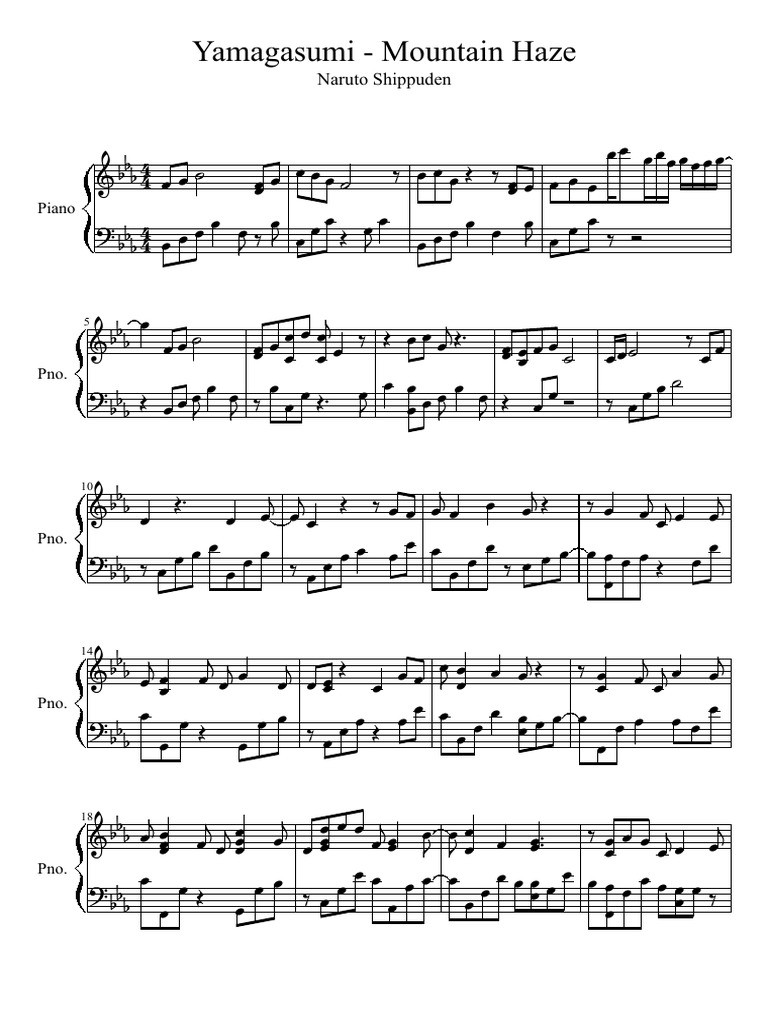 Naruto Shippuden - Yamagasumi (Mountain Haze) | PDF