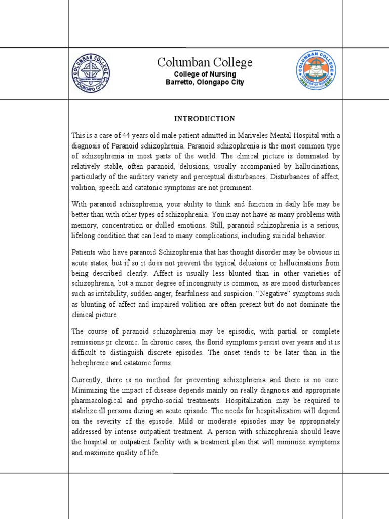 Columban College: College of Nursing Barretto, Olongapo City | PDF ...