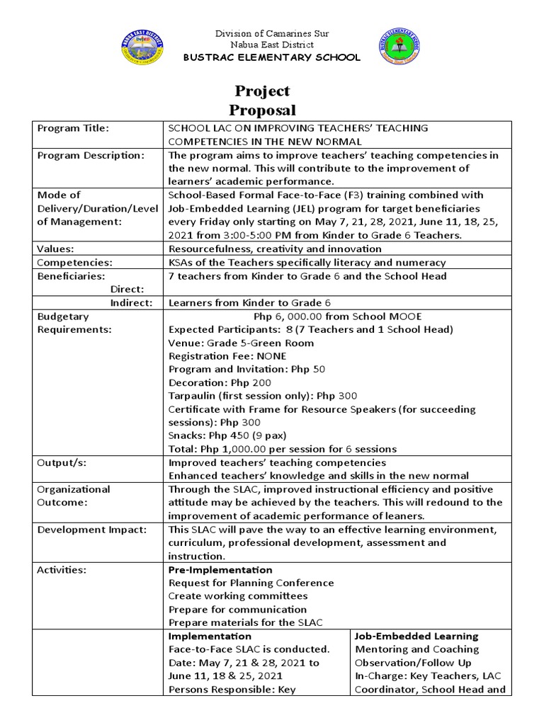 LAC Proposal | Download Free PDF | Teachers | Education Theory