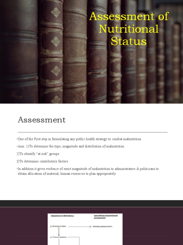 Assessment of Nutritional Status | PDF | Anthropometry | Malnutrition