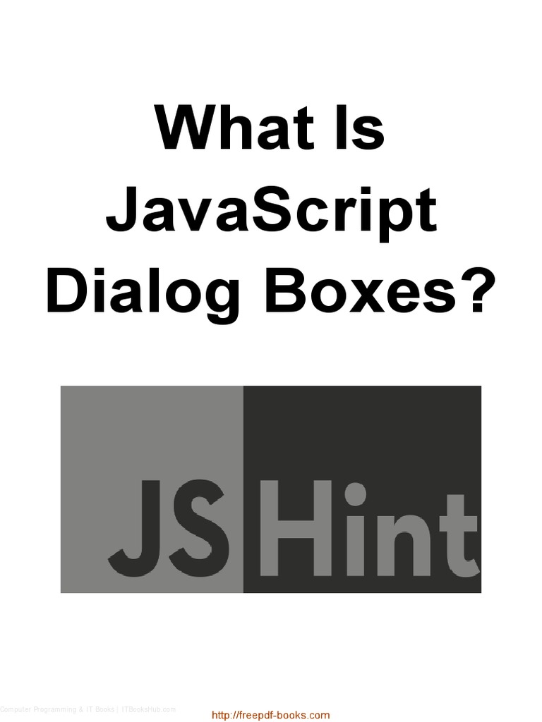 What Is JavaScript Dialog Boxes | PDF | Dialog Box | Computer Science