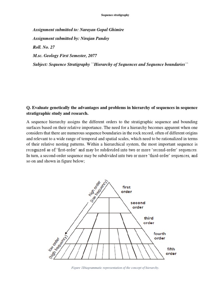 Assignment - Hierarchy of Sequences and Sequence Boundaries | PDF | Stratigraphy | Hierarchy