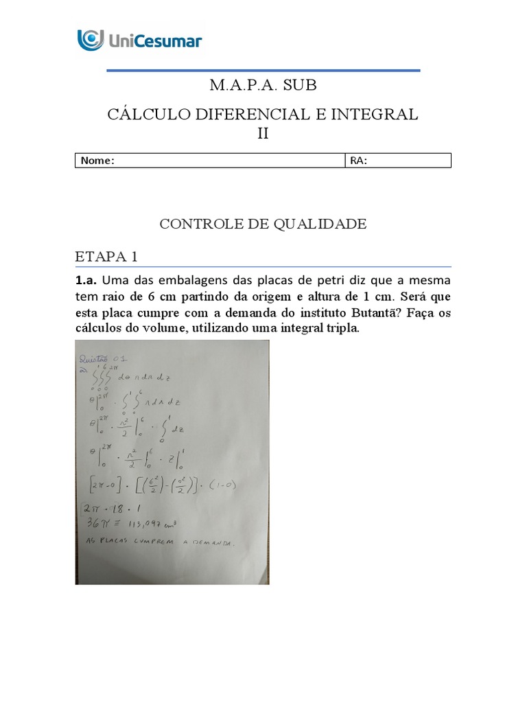 Mapa Sub Calculo 2 | PDF
