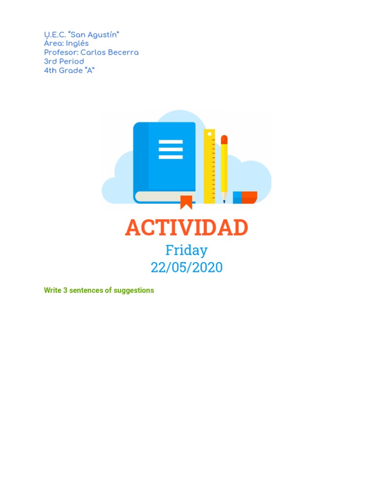 Actividad (22-05) - 4to Grado A | PDF