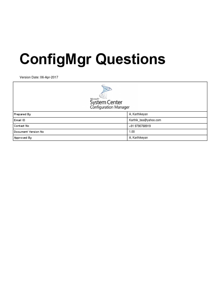System Center 2012 ConfigMgr FAQ | PDF | Ip Address | Group Policy