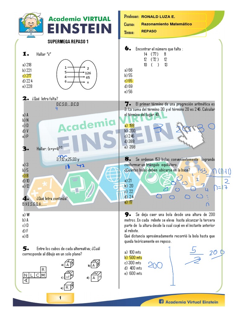 Repaso Einsten | PDF | Enseñanza de matemática | Science