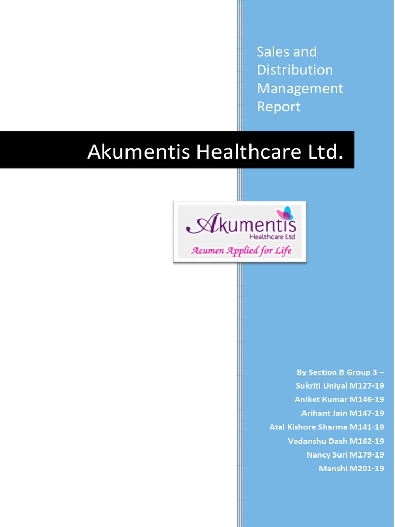 Sales & Distribution - Akumentis | PDF | Physician | Health Care