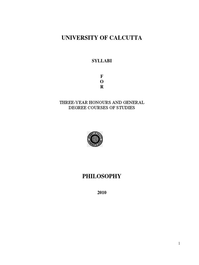 University of Calcutta | PDF | Idea | Rationalism