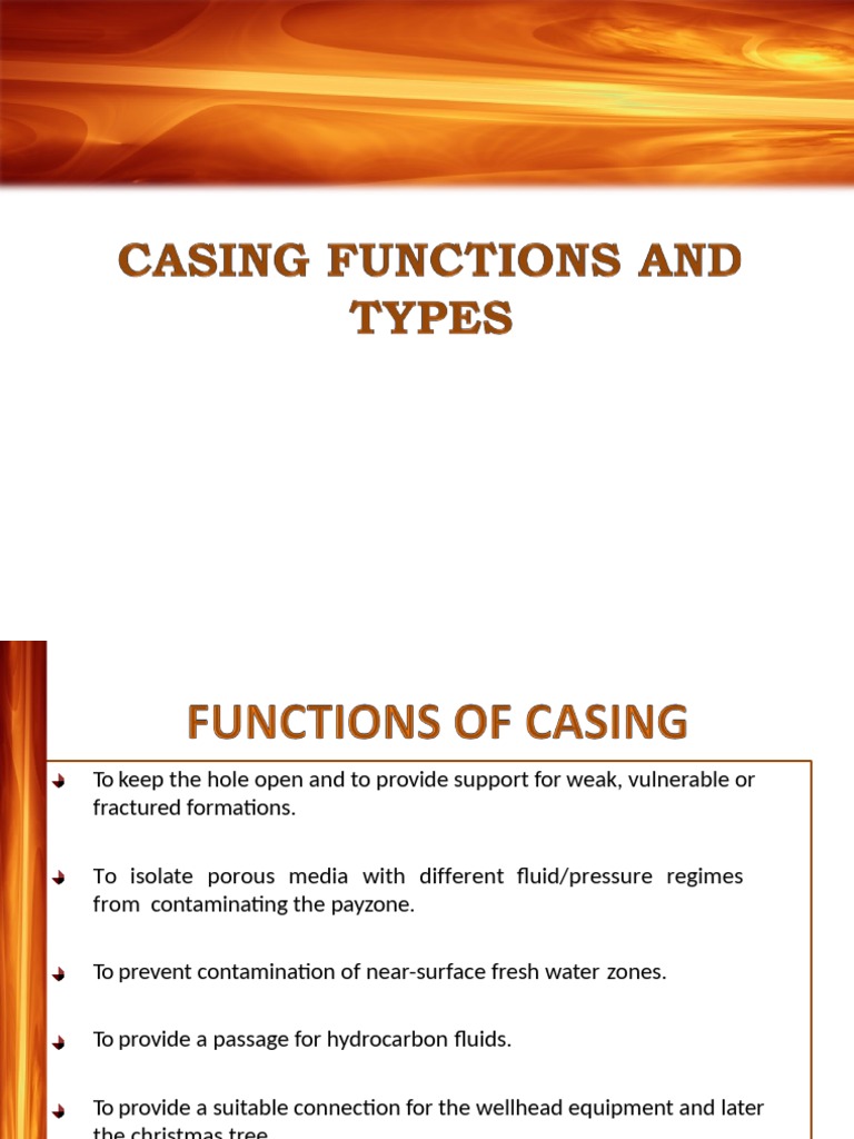 Casing Types | PDF | Casing (Borehole) | Chemical Process Engineering