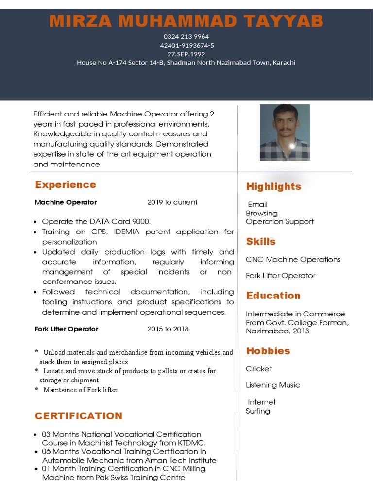 Tayyab CV | PDF