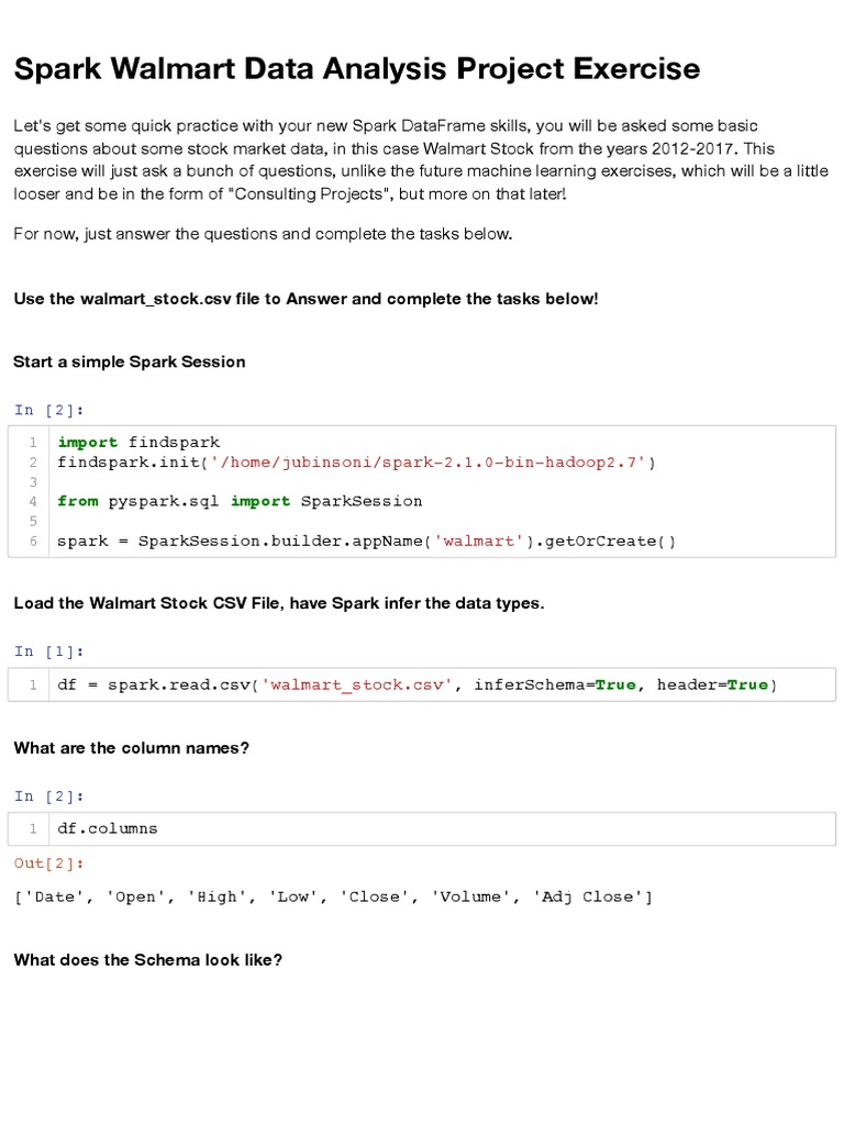 Spark Walmart Data Analysis Project | Download Free PDF | Apache Spark | Comma Separated Values