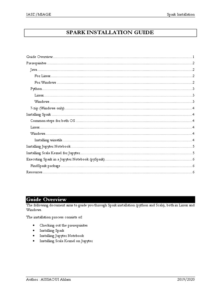 Spark Installation Guide | Download Free PDF | Command Line Interface | Java (Programming Language)