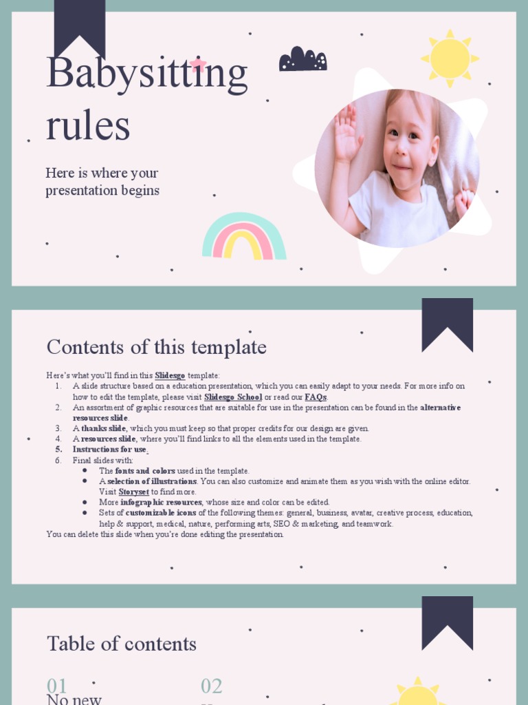 Babysitting Rules by Slidesgo | PDF | Planets | Mercury (Planet)