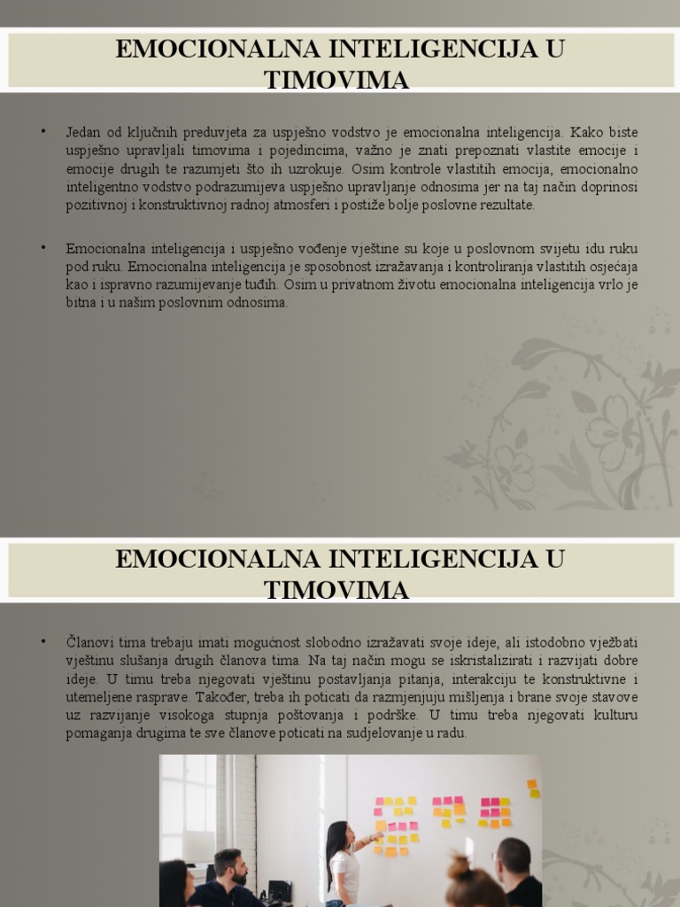 Emocionalna Inteligencija U Timovima | PDF