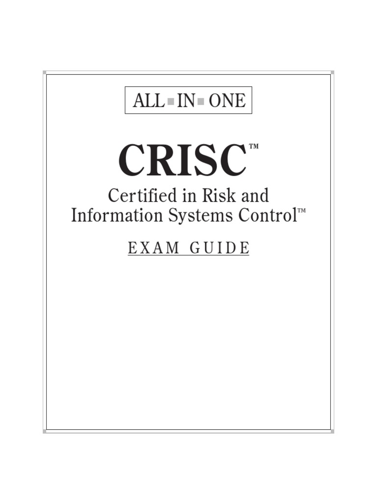 Crisc Exam Guide Book | PDF | Expert | Information Security