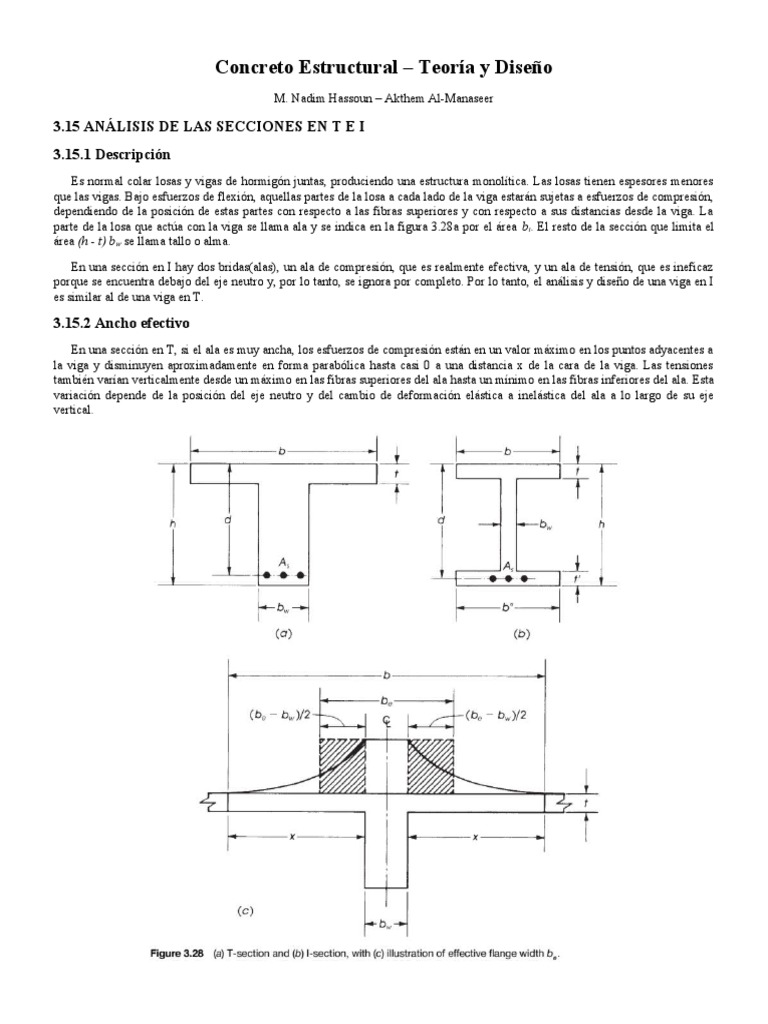 Secciones T Concreto Estructural - Teoria y Diseño | PDF | Hormigón ...