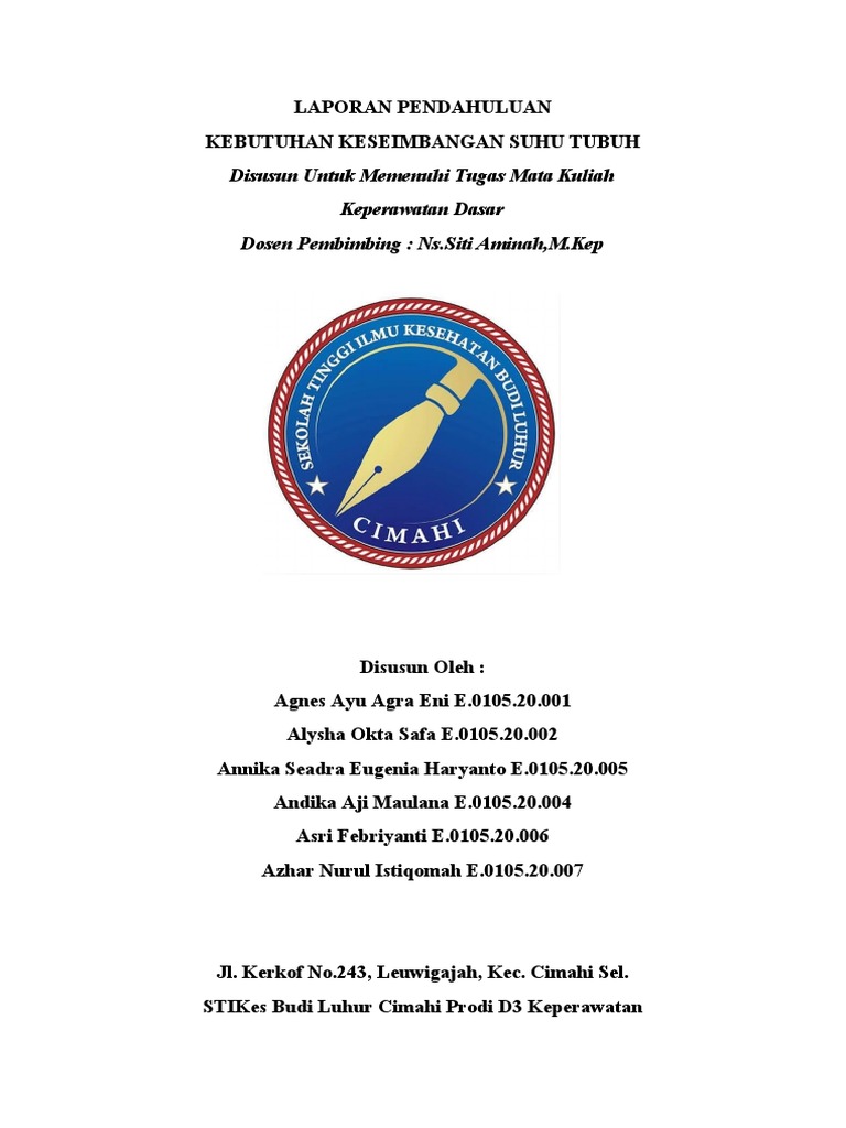 LP Kel 1 - Kebutuhan Keseimbangan Tubuh | PDF