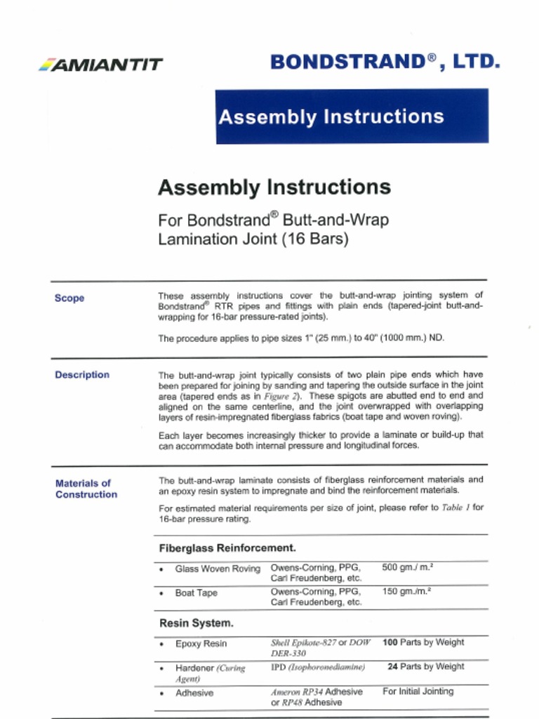 RTR - Assembly Instruction Butt-And-Wrap Lamination Joint (16 Bars ...