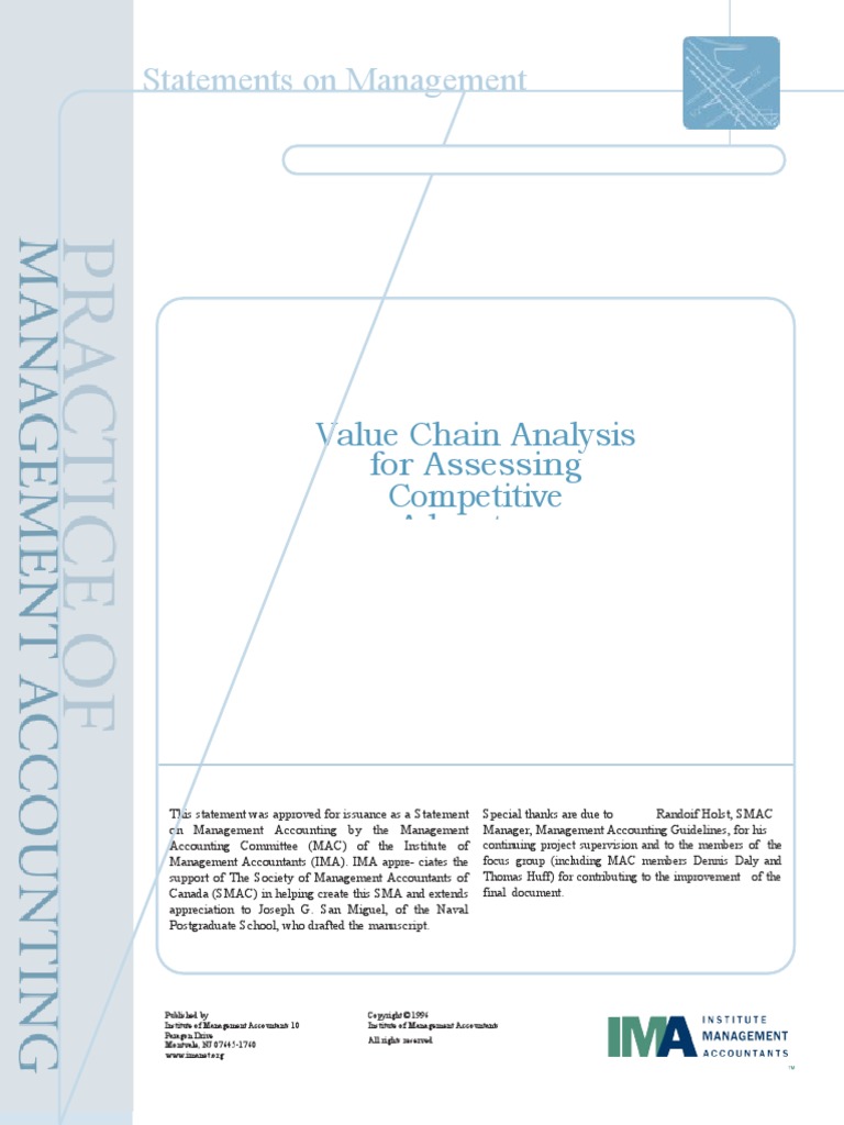 Value Chain Analysis Template 08 | PDF | Value Chain | Competitive ...