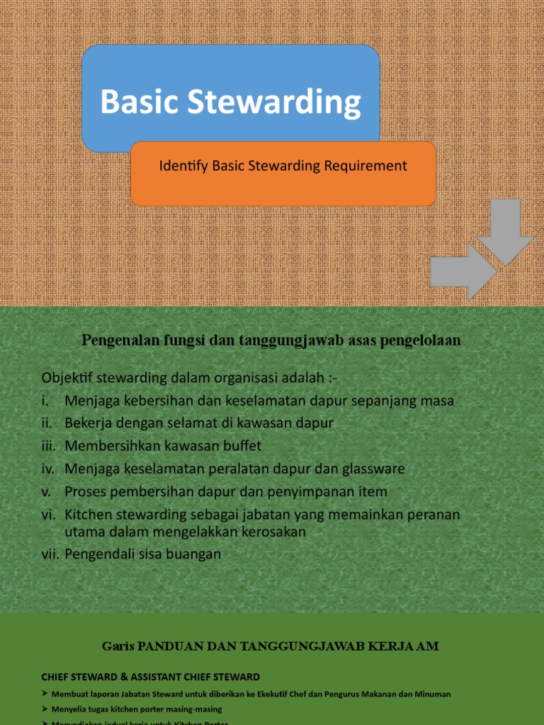 Nota Basic Stewarding (Identify Basic Stewarding Requirement) | PDF