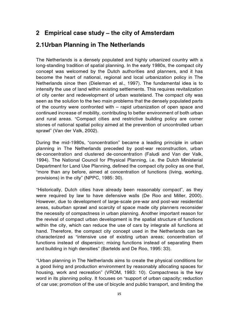 Amsterdam Compact City Case Study | PDF | Urban Sprawl | Public Transport