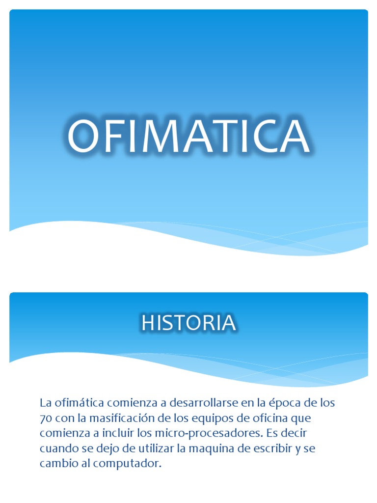 OFIMATICA BÁSICA | PDF | Microsoft Office | Microsoft