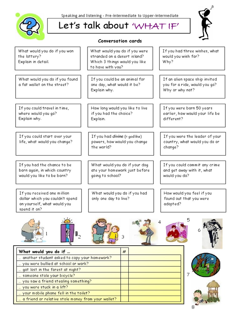 Lets Talk About What If Fun Activities | PDF