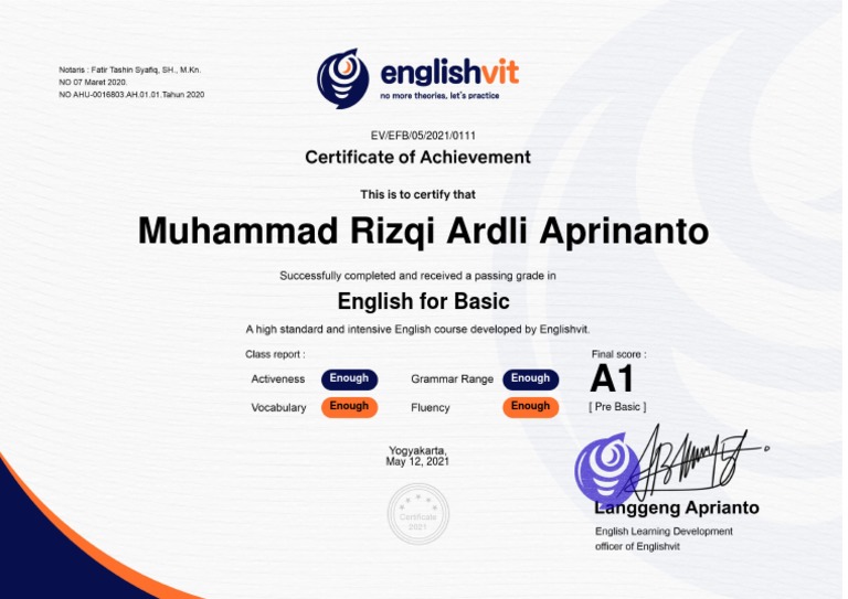 Englishvit English For Basic Certificate | PDF