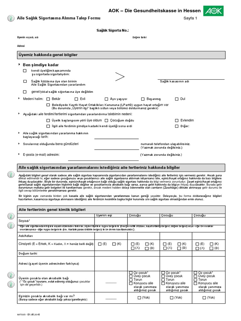 AOK Familienfragebogen Tuerkisch Final | PDF