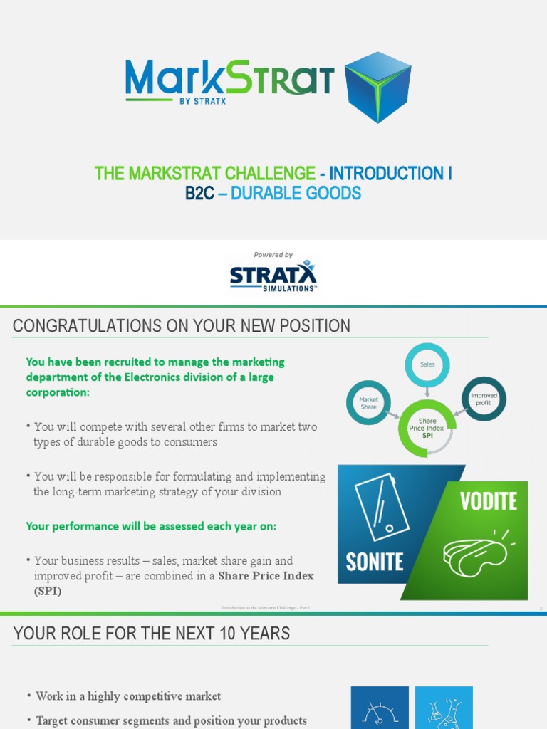 Markstrat Challenge: Marketing Simulation Guide | PDF | Retail | Marketing